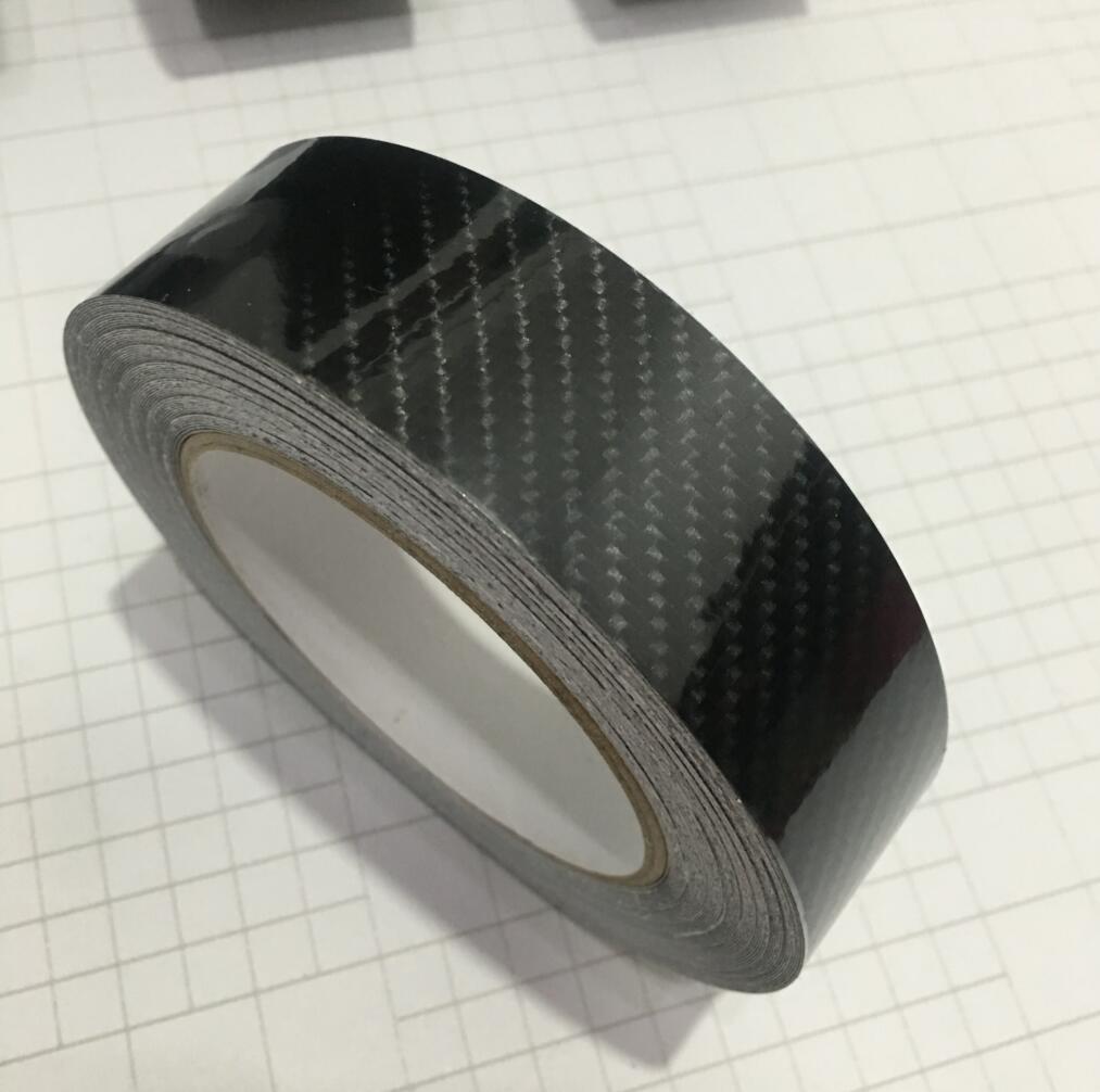 6D Glossy Carbon Fiber Black Vinyl Tape Adhesive Auto Wrap Sticker DIY ...