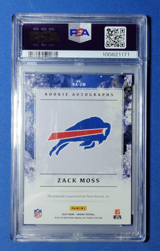2020 Zack Moss RC On Card Auto PSA 10 Panini Origins Buffalo Bills | eBay