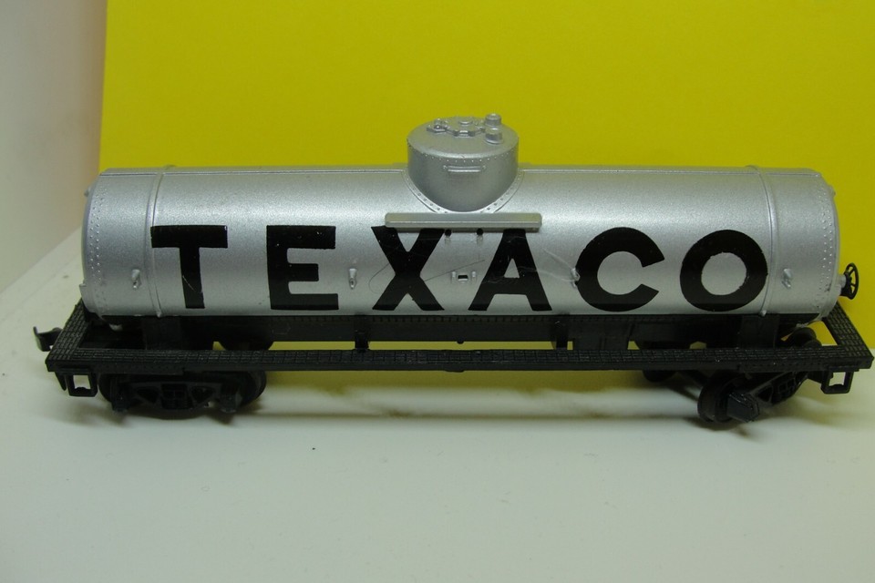 TYCO TEXACO TANK CAR 40' SILVER, HO SCALE MODEL TRAIN | eBay