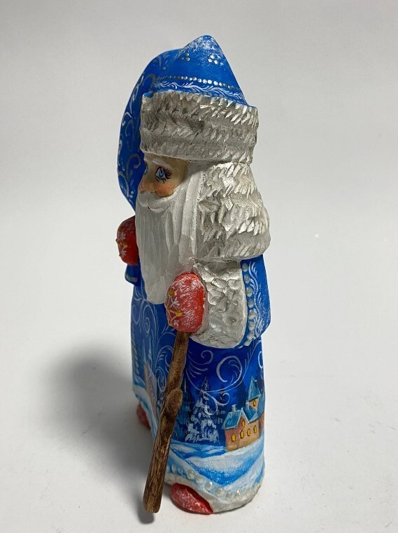 Handmade Santa Claus, Wooden Ded Moroz ,Carved Figurine Grandfather ...