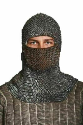 Medieval Armour Chain Mail Coif Face Cover Reenactment LARP | eBay