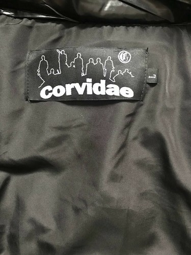 CORVIDAE DETACHABLE HOOD BLACK DOWN QUILTED PUFFER JACKET SIZE L *SOLD ...