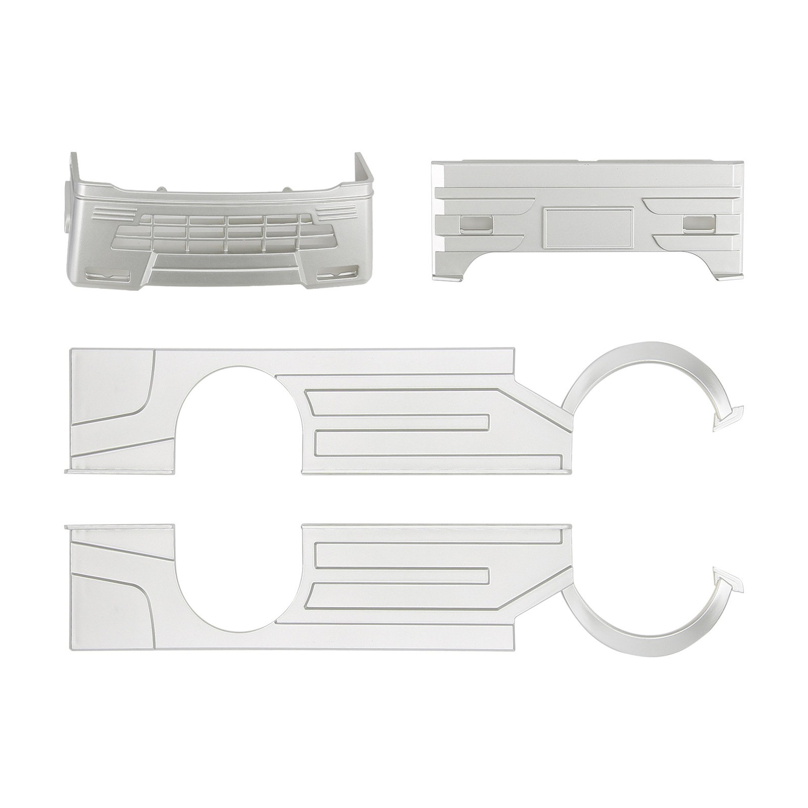 (Blue)RC Wide Body Kit Large Surrounding Cover LED Light Modification ...