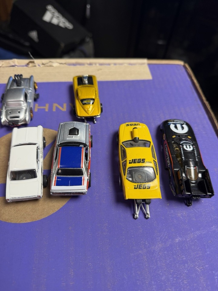 Lot Of 8 Ho Drag Slot Cars Mostly Aurora, But On Bart Drag Corvette ...