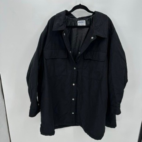 Old Navy Womens Black Quilted Shacket Size 4X NWOT Medium Weight Button ...