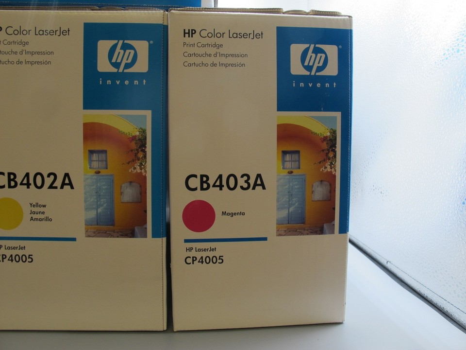 Lot of 4 OEM/SEALED HP Toner Cartridge CP4005 LaserJet CB400,CB401 ...