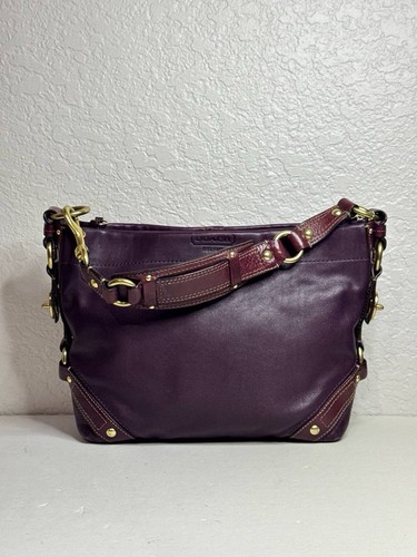 Coach Y2K Carly Purple Leather Shoulder Hobo Bag | eBay