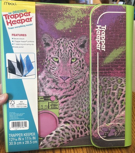 New! Mead Trapper Keeper 90s Vibe Retro Tiger Boombox Lisa Frank Binder ...