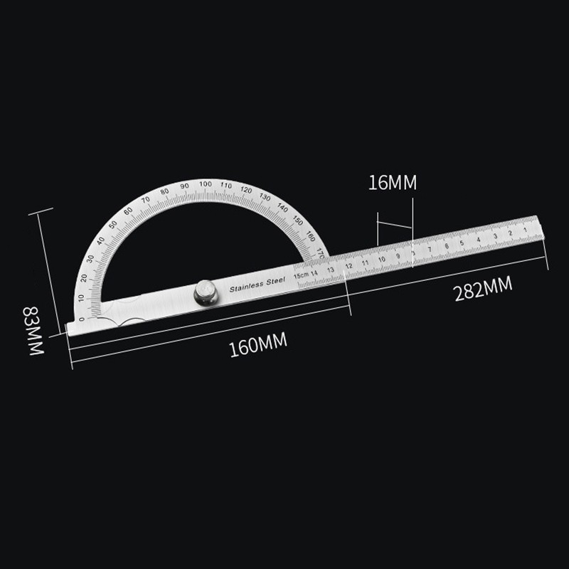 180 Degree Protractor Metal Angle Finder Goniometer Angle Ruler ...
