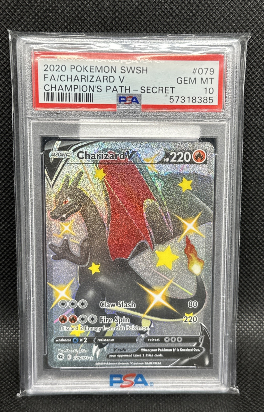 Charizard V 2020 Sword & Shield: Champion's Path #79 Secret Rare (Full ...