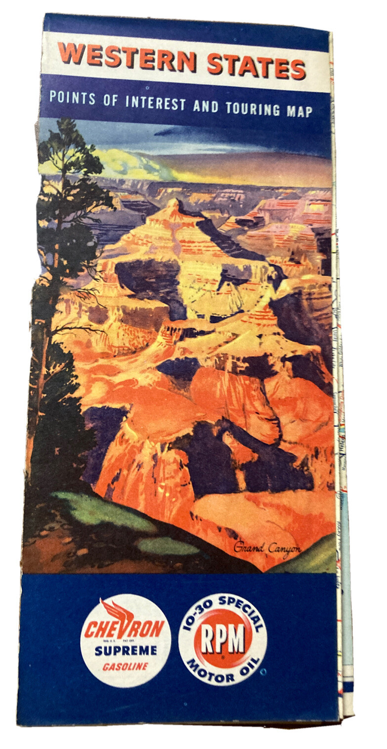 1962 Chevron Road Map: Western States NOS | eBay