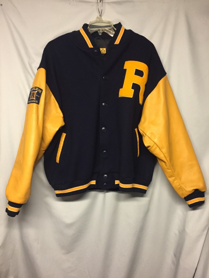 Vintage Harlem Rens Renaissance Black Fives Letterman Jacket Size XXL ...