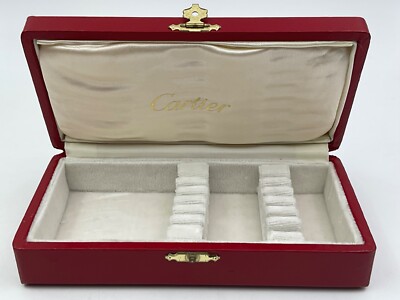 CARTIER EMPTY JEWELRY BOX PENDIENTES ANILLOS ETC,….ORIGINAL LEADER BOX ...
