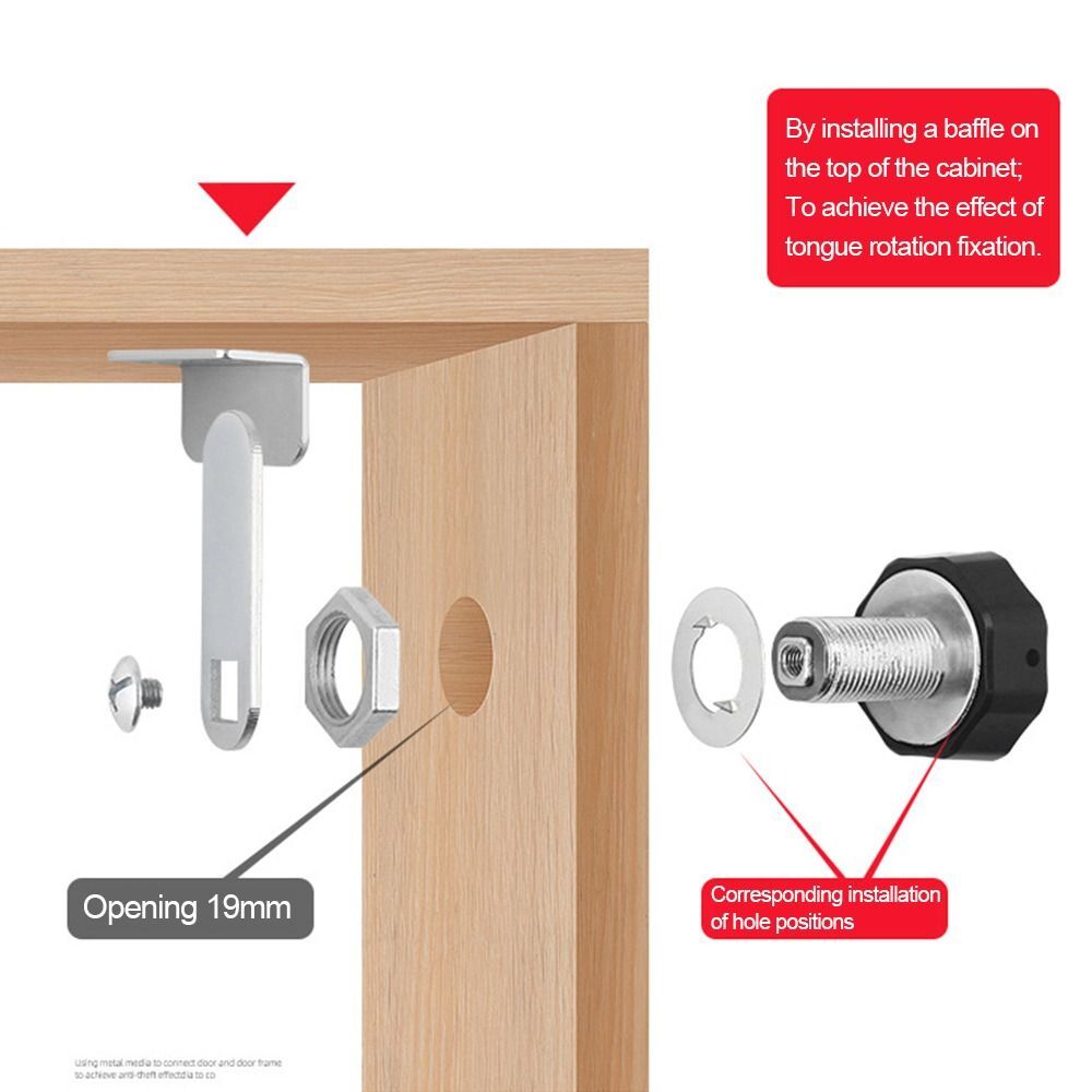 Cabinet Mailbox Combination Lock 3 Digital Code Cupboard Drawer ...