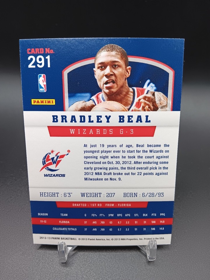 Bradley Beal Rc Rookie Card Panini 2012-13 #291 Wizards Phoenix Suns ...