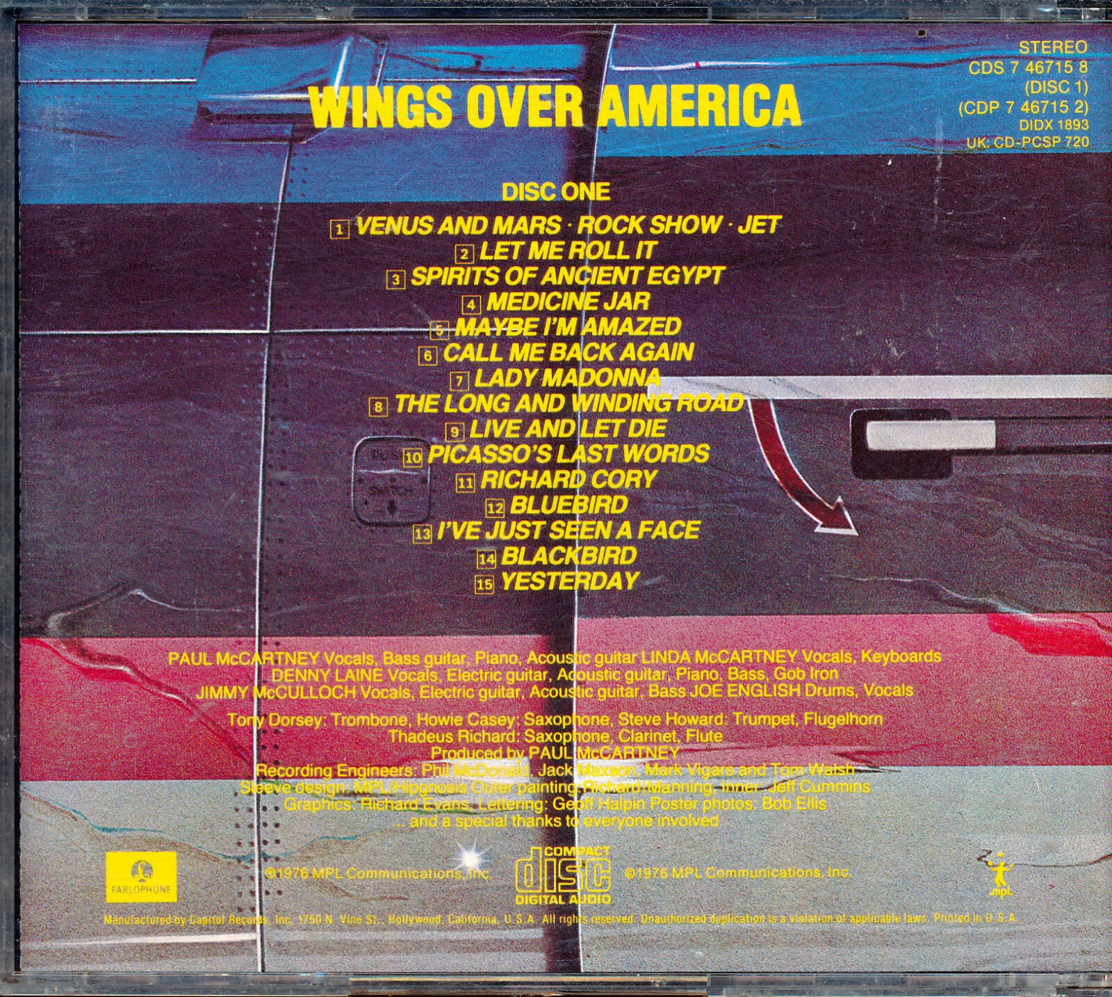 Paul McCartney Wings Wings Over America CD Disc 1 USED | eBay