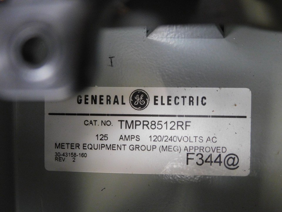 GE 5-Gang Meter Stack MEG 800A / 125 Amp 3ph/1ph Ringless Socket 5-Jaw ...