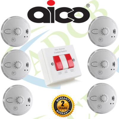 Aico Grade C Fire Alarm Kit Smoke Detector Control Panel Heat Detector ...