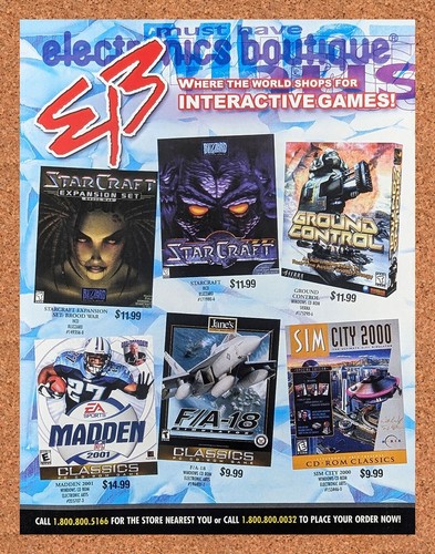StarCraft PC Original 2001 Ad - EB Games Blizzard Video Game Promo | eBay
