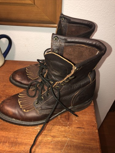 Double H, HH, Lace Up, Packer, Roper, Leather Boots B… - Gem