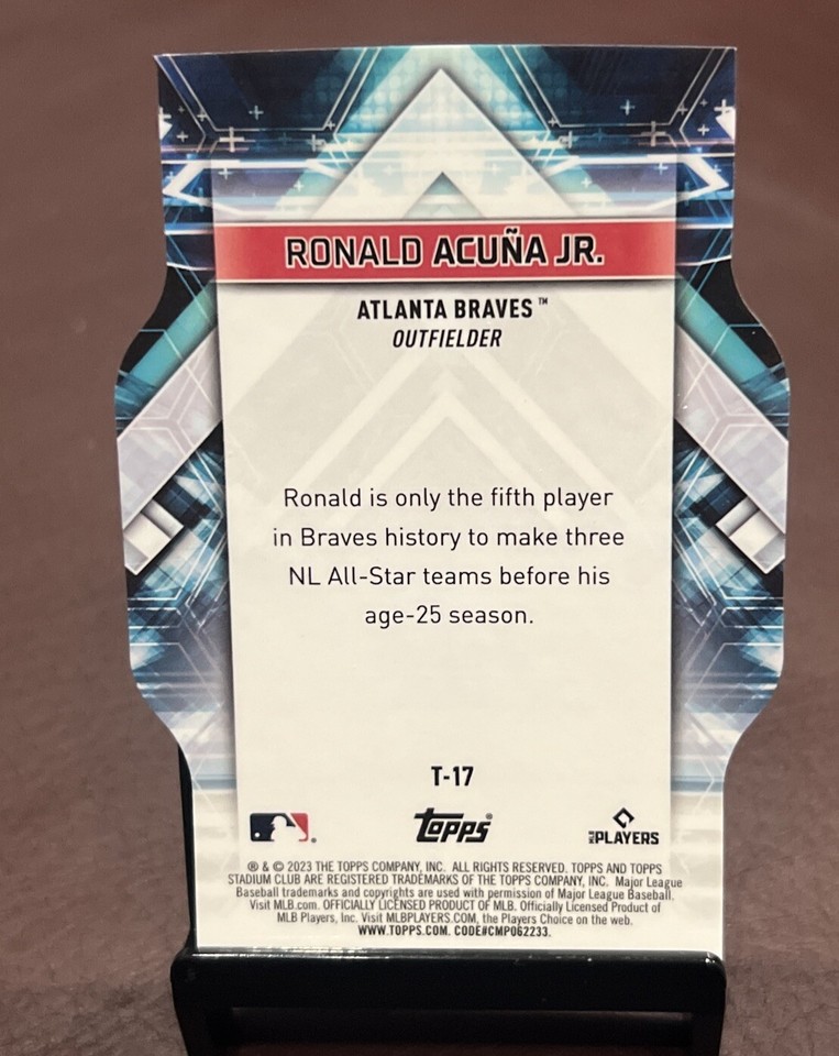 2023 Topps Stadium Club - RONALD ACUNA JR *TRIUMVIRATES Die Cut ...