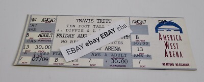 Travis Tritt America West Arena AUG 5, 1994 Phoenix Arizona Ticket Stub ...