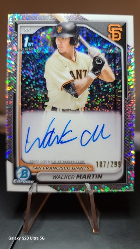 2024 Bowman Chrome Walker Martin Autograph Speckle Refractor /299 ...