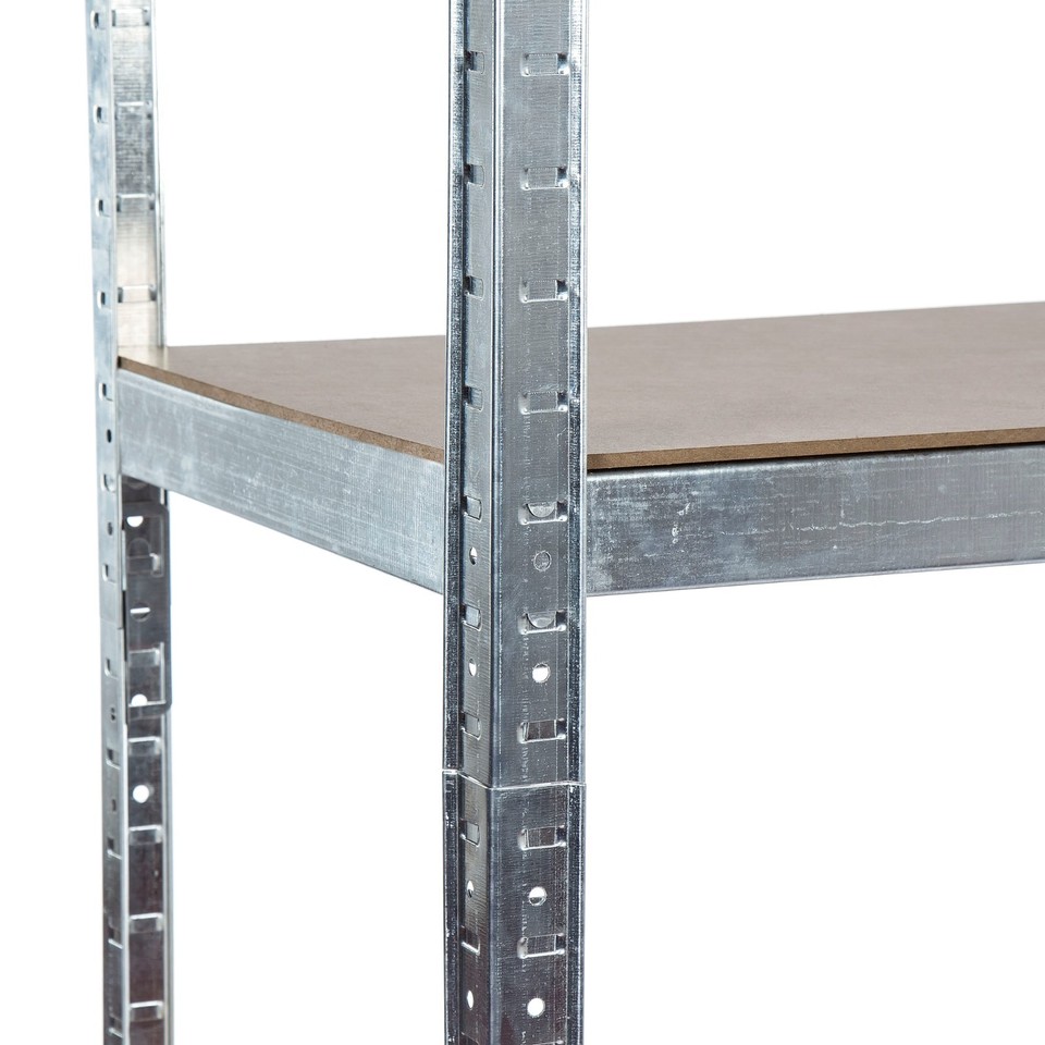 3-Bay Steel Garage Shelving Racking - Galvanised and Boltless - 175KG ...