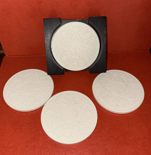 CoasterStone Absorbent Stone Coasters, “Victorian Lace Set of 4 in ...