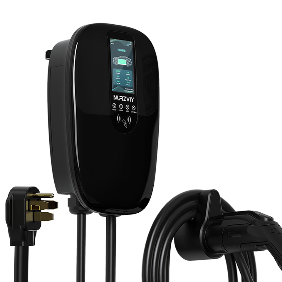 NURZVIY Level 2 EV Charger 40A/240V with APP Control, NEMA 14-50 Plug ...