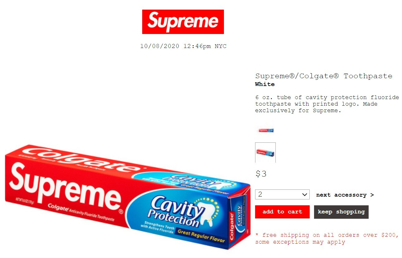 Authentic Supreme Colgate Toothpaste *In Hand* | eBay