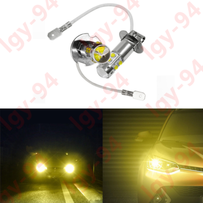 NEW 2x H3 3000K Yellow 3000K High Power LED Fog Light Driving Bulbs DRL ...