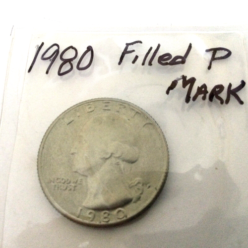 1980 Quarter RARE Filled P Mint Mark Error, FREE SHIPPING | eBay