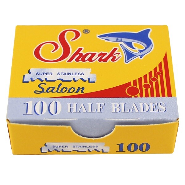 Shark Single Edge Half Shaving Blades 100ct Box For Straight Razors ...