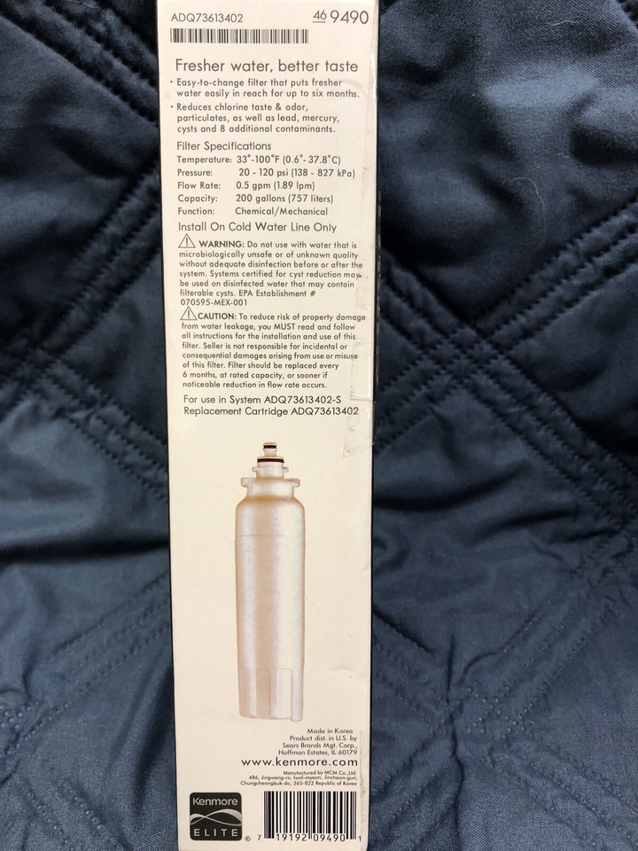 Lot of 4 Kenmore Elite 9490 469490 Refrigerator Water Filter 46-9490 ...