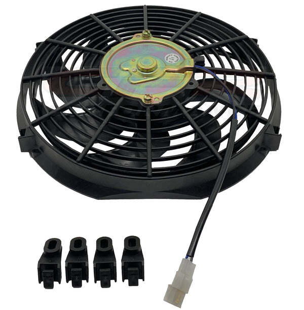 12 INCH CURVED BLADE REVERSIBLE ELECTRIC RADIATOR COOLING FAN HIGH ...