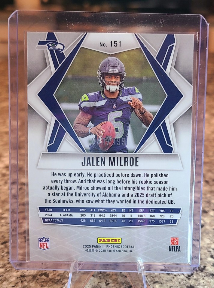 2025 Panini Phoenix - Rookies Jalen Milroe #151 Purple (RC) Winter ...