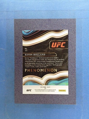 2022 Panini Select UFC - Phenomenon Silver Prizm #13 Kevin Holland for ...