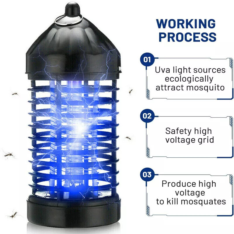 Electric Mosquito Insect Fly Bug Zapper Killer LED Light Trap Pest ...