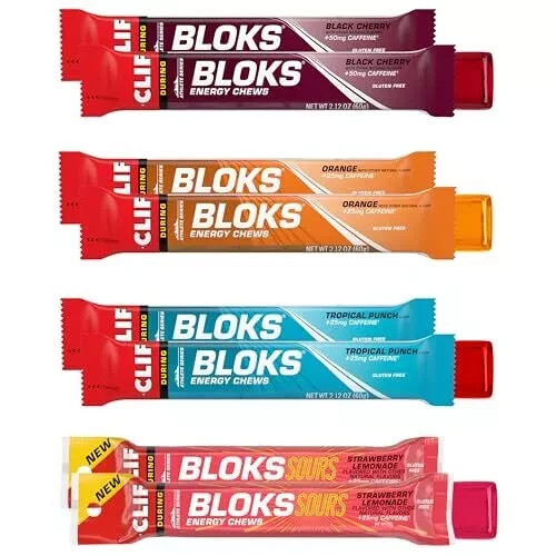 Clif Bloks - Energy Chews with Caffeine - Variety Pack - Non-GMO ...