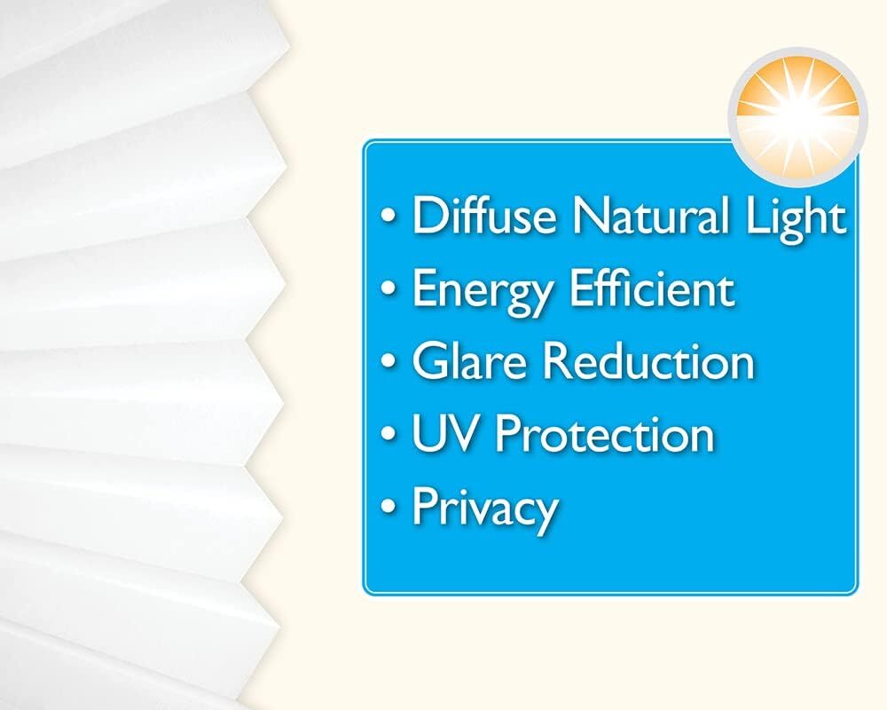 Redi Shade No Tools Original Light Filtering 36" W x 72" H, White ...