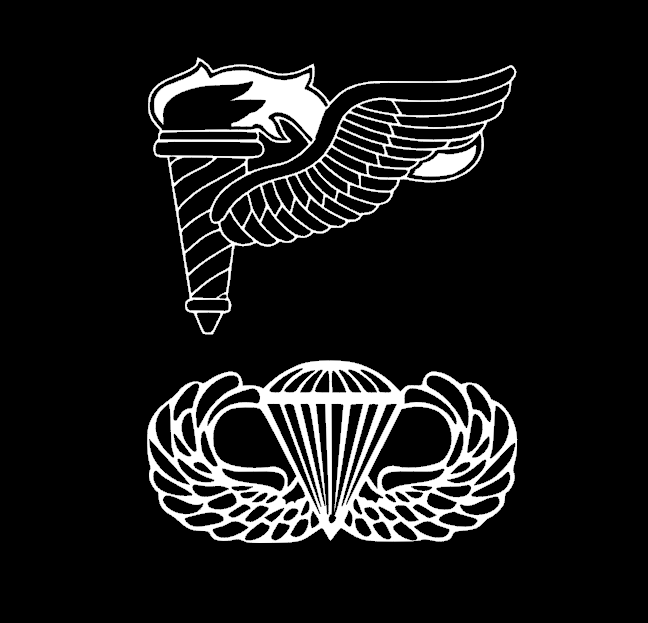 PATHFINDER AIRBORNE JUMP WINGS Window Sticker Decal - White | eBay