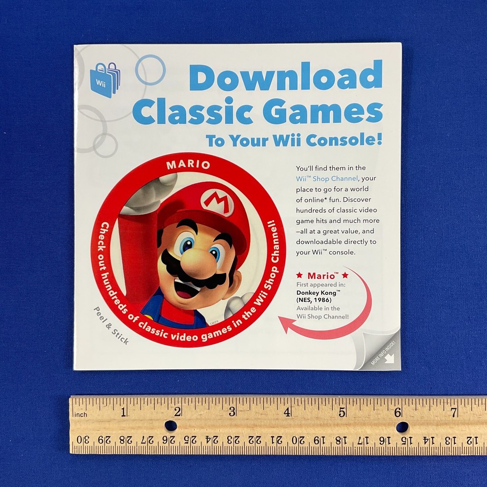 Super Mario Bros. Nintendo Wii Decal Sticker 2009 Video Game Promo Ad ...