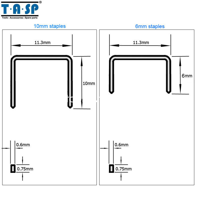 Staples Type 53 1000PCS fit Manual Staple Gun& Electric Stapler 10mm ...