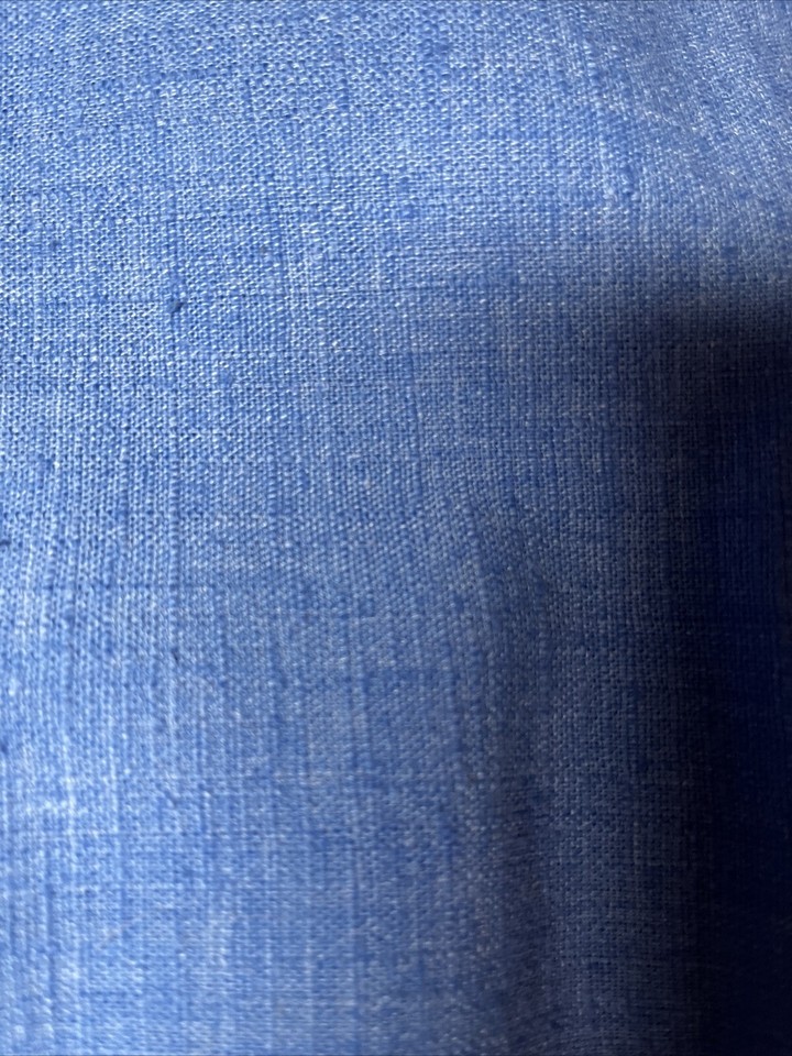 Vntge 70s Kettle Cloth Fabric Cotton Denim Chambray Blue Heavier 27" x ...