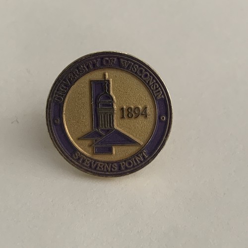 University Of Wisconsin Stevens Point Gold Tone Enamel Lapel Hat Pin | eBay