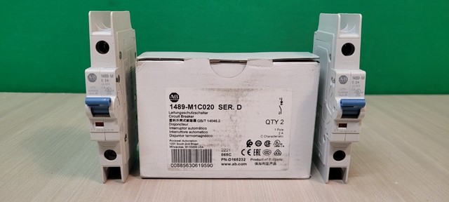 Allen Bradley 1489-m1c020 Ser D Circuit Breaker 1 Pole 2a 277vac for ...