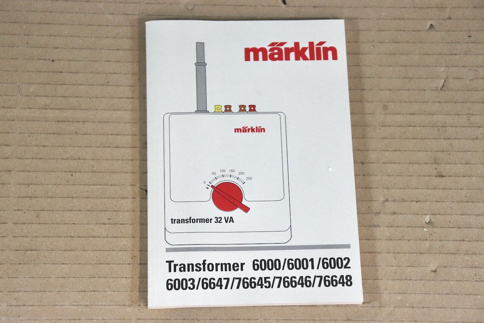 MARKLIN MäRKLIN 6002 DIGITAL TRANSFORMER 52 VA 230V INPUT 50-60 Hz 16V ...