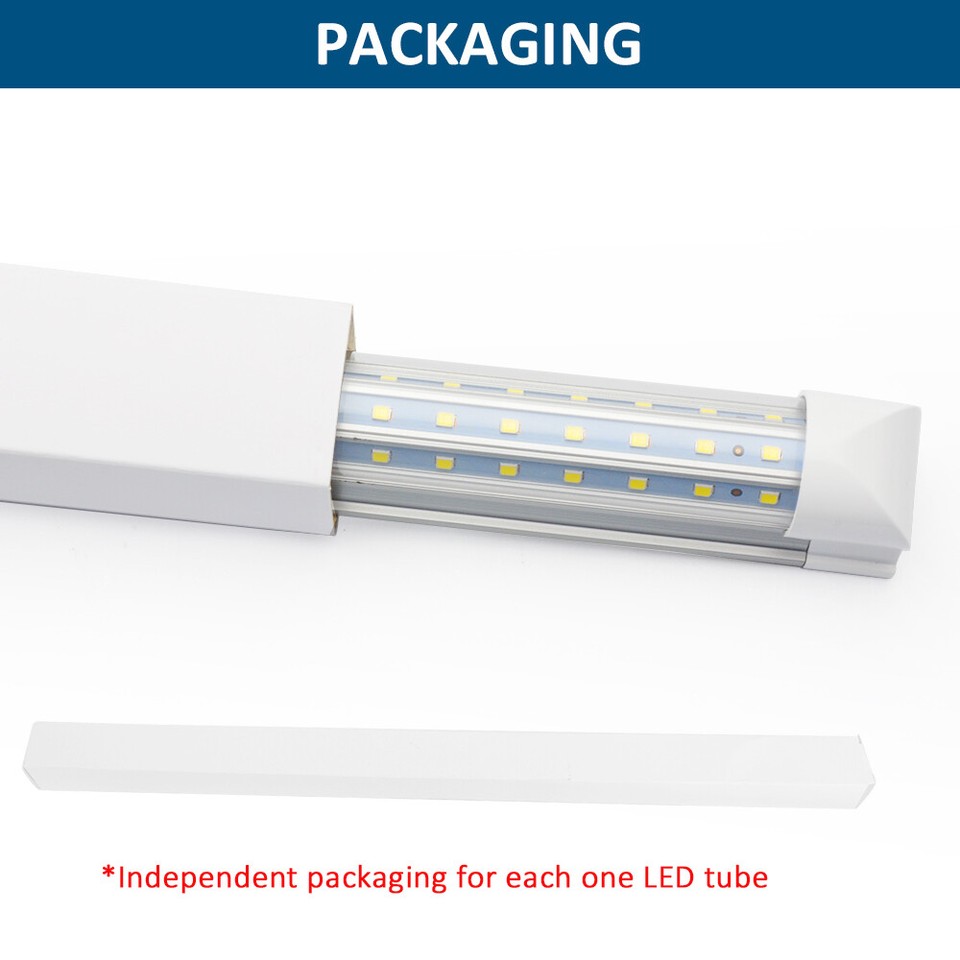 LED Shop Light 4FT T8 60W 6500K High Output Ceiling Tube Light Fixture ...