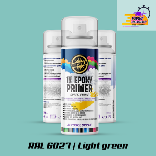 1K EPOXY PRIMER AEROSOL 400ML Buzzweld RAL 6027 Light Green | eBay UK
